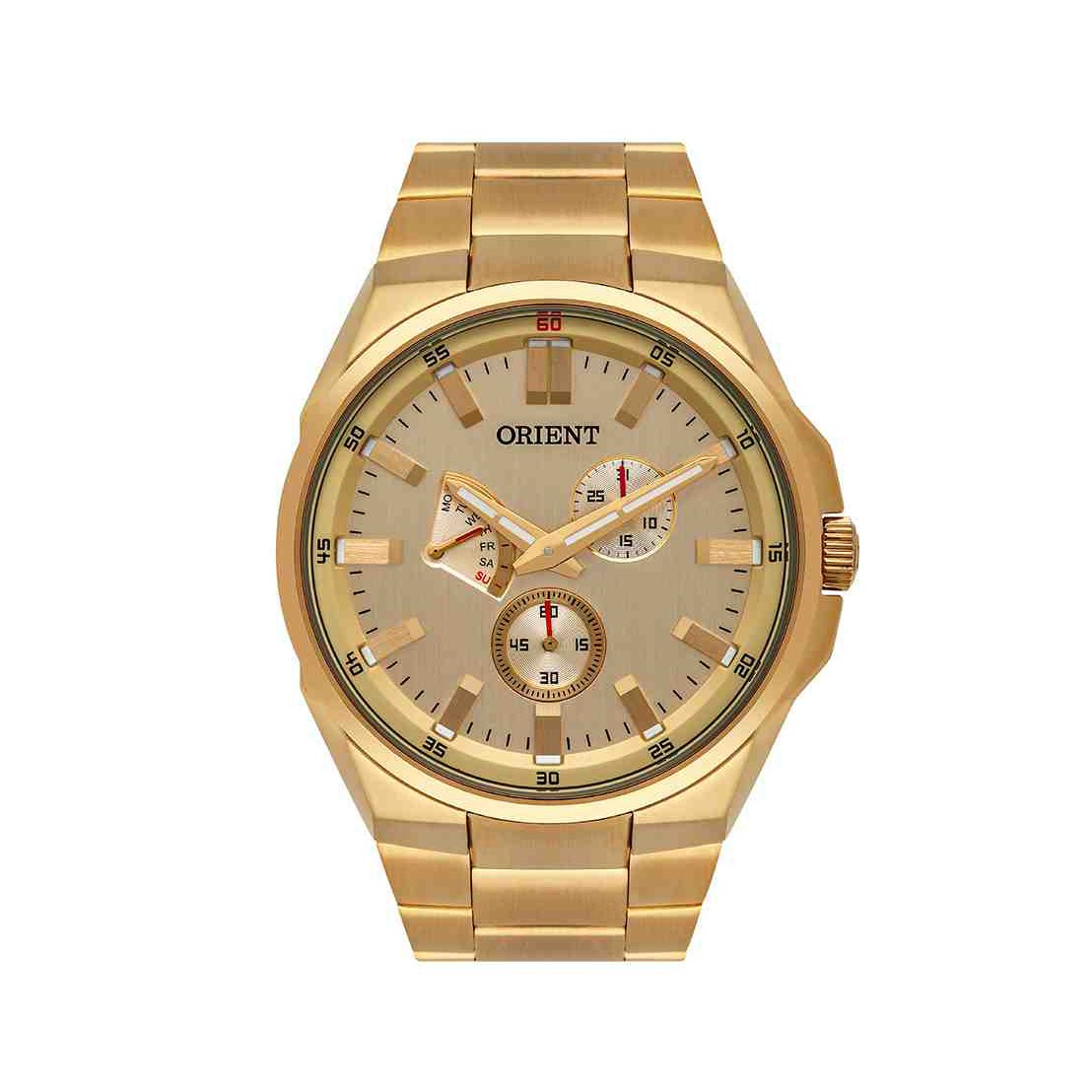 Relógio Orient Masculino Dourado Multifunção - Relojoaria e Ótica Suiça